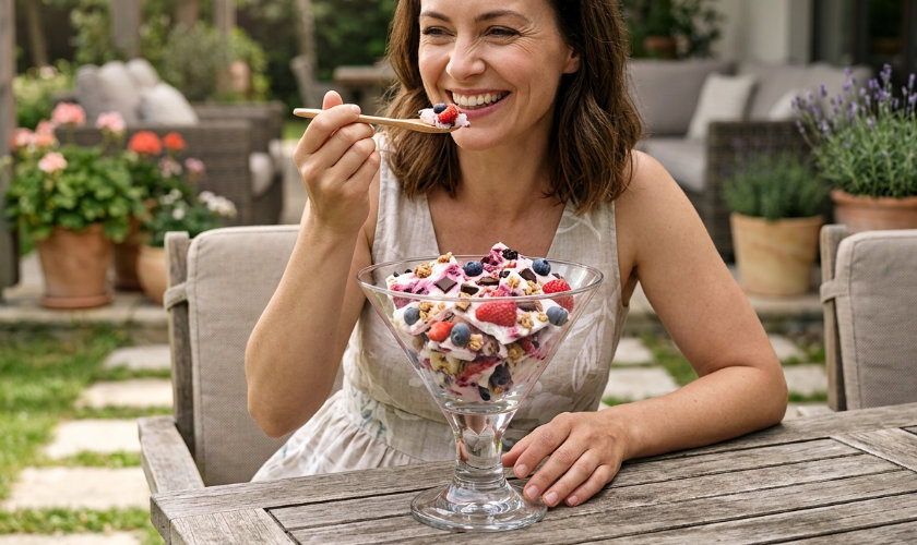 Smrznuti jogurt s voćem i granolom - Frozen Yogurt Bark