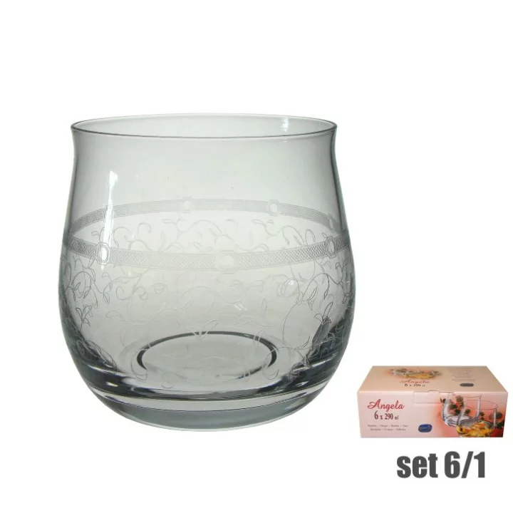 Čaše kristalin angela voda 6/1 290 ml - dekorirane | Bima