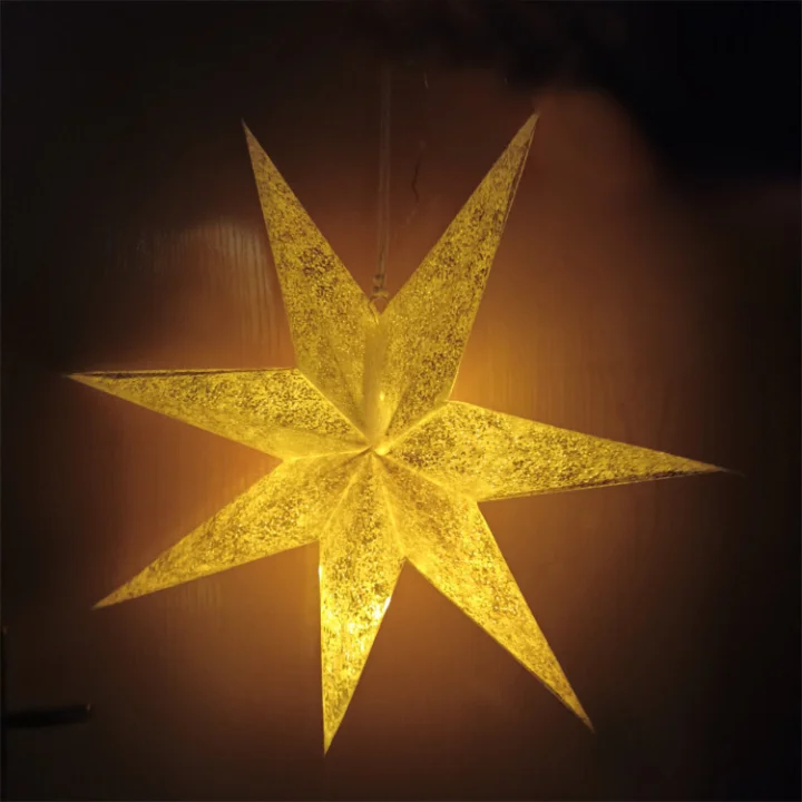 Zvijezda bijela - sa led svjetlom 60 cm