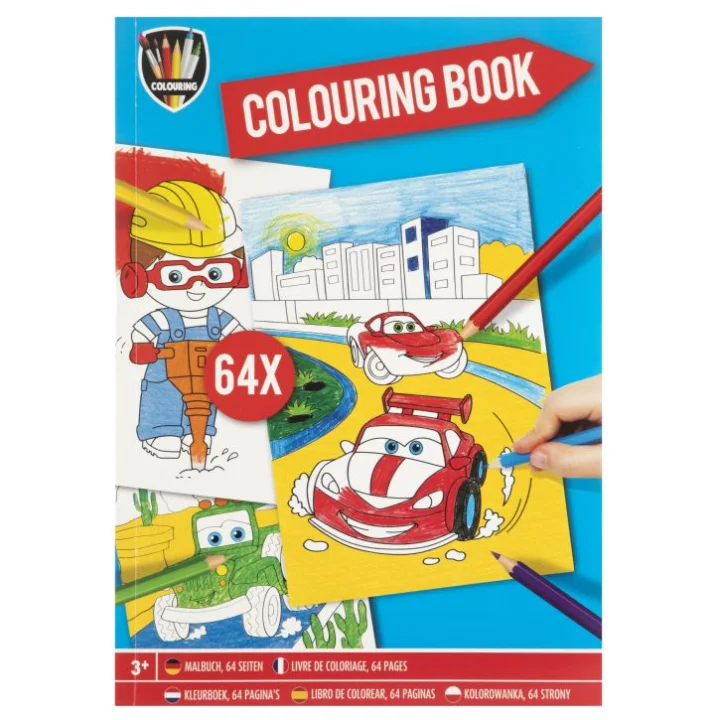 Bojanka za djecu a4 - auti i graditelji