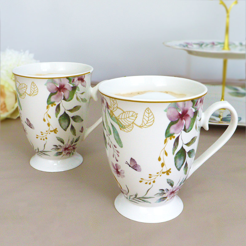 Secret Garden šalice new bone porculan dekorirane 340 ml