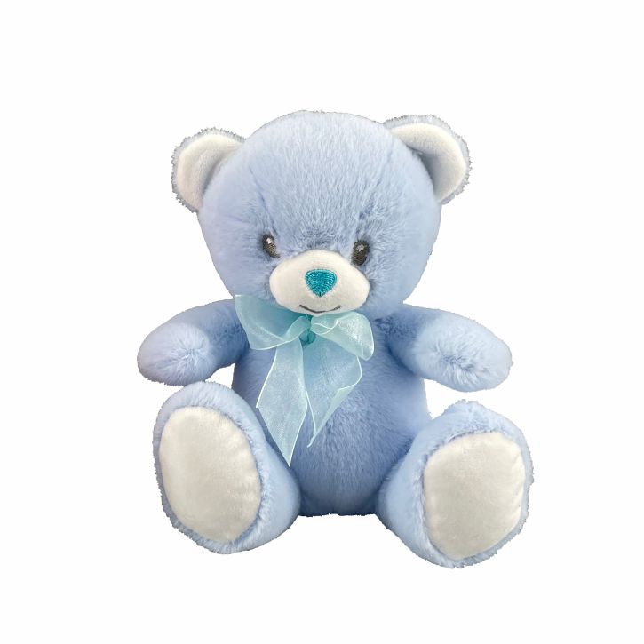 Medo plišani s mašnom - rozi / plavi-17,5 cm