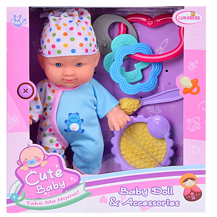 Lutka dojenče s priborom u kutiji