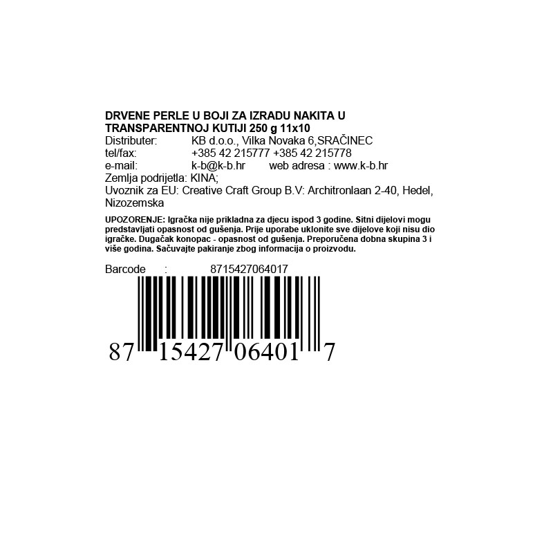 Drvene perle u boji za izradu nakita u transparentnoj