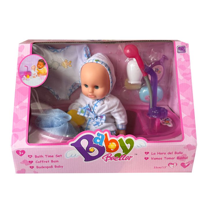 Lutka dojenče s kadicom za kupanje i ogrtačem