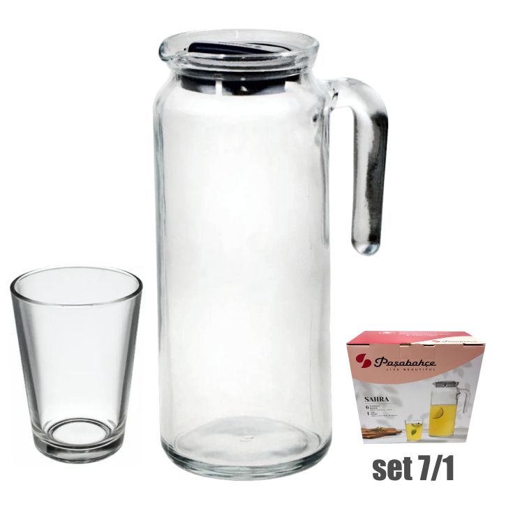 Sahra 7/1 set za sok stakleni - vrč 1 l + 6 čaša