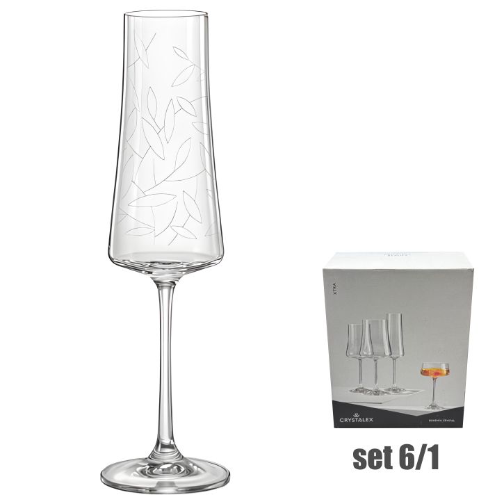 ČAŠE KRISTALIN XTRA ŠAMPANJAC 6/1 210 ML
